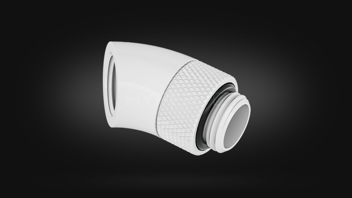 Barrow Fitting 45° Rotary - White